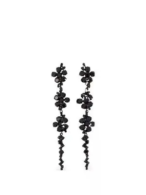 Simone Rocha Floral Drip Earrings - Black