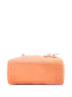 Dior Lady Chain Bag Cannage Quilt Calfskin Mini Shoulder Bag - Orange