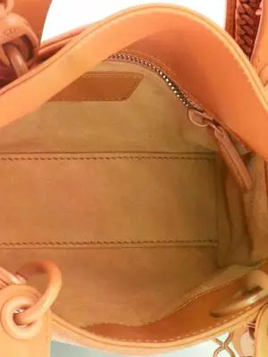 Dior Lady Chain Bag Cannage Quilt Calfskin Mini Shoulder Bag - Orange