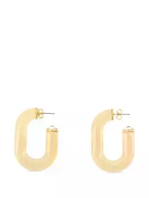 Rabanne Crystal-embellished Oval Hoop Earrings - Gold