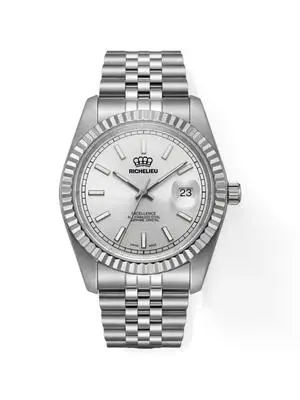 RICHELIEU SWISS Logo-detail 41mm Watch - Silver