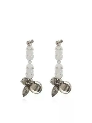 Marni Silver-tone Beaded Drop Earrings