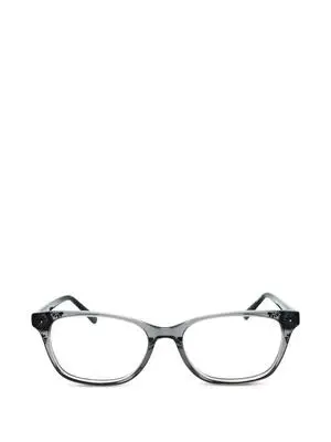 Bebe Floral Print Rectangle Eyeglasses - Grey