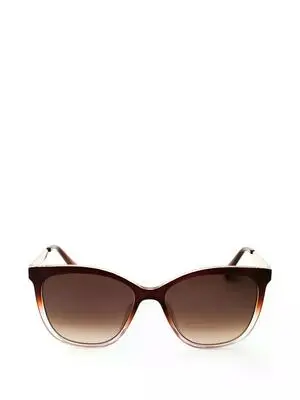 Fossil FOSSIL Gradient Effect Rectangle Frame Sunglasses Brown