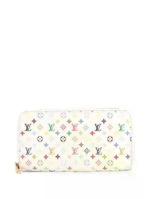LOUIS VUITTON Zippy Wallet Monogram Multicolor Small Wallets - White