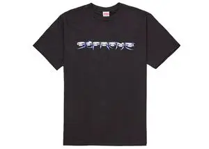 Supreme Skulls Spellout Tee Shirt - Black