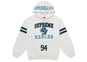 Supreme Rhinestone Eagle Hooded Sweatshirt - White
