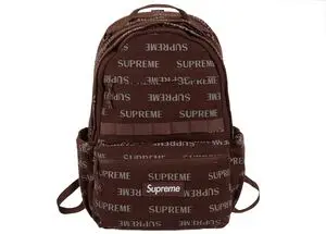 Supreme Logo Backpack - Brown