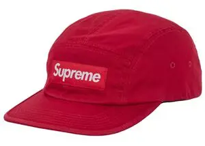 Supreme Washed Chino Twill Camp Cap - Red