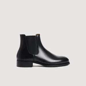 Sandro Smooth Leather Chelsea Boots - Black