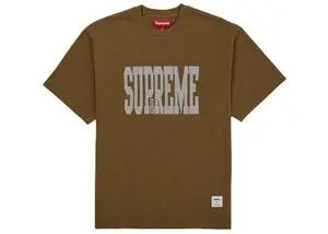 Supreme Stretch Applique Short Sleeve Top - Brown