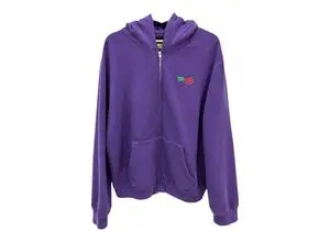 DENIM TEARS America Sportswear Zip Hoodie - Purple