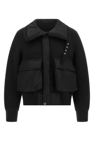 Sacai Terry Cloth-effect Fabric Jacket With Hybrid Construction