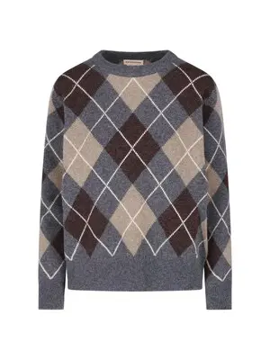 Daughter Ava Argyle Lambswool Sweater - Multi