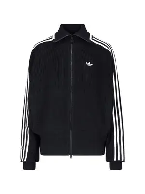 Adidas Cardigan In Knit "firebird - Black