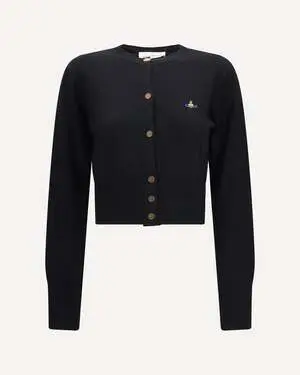 VIVIENNE WESTWOOD Bea Cropped Wool Cardigan Feale - Black