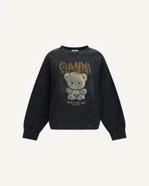 GANNI Isoli Forest Teddy Sweatshirt - Grey