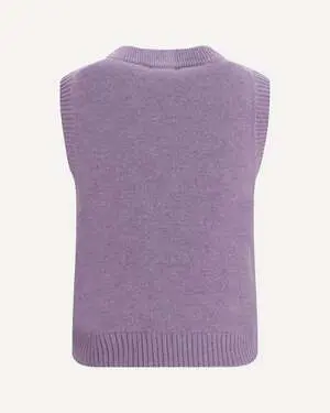 GANNI Teddy Alpaca And Wool-blend Vest - Grey