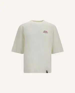 Palm Angels Pam Drift Back Over T-shirt Mae - Cream