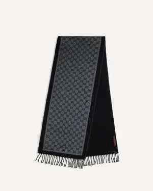 Gucci Gg Jacquard Wool Scarf