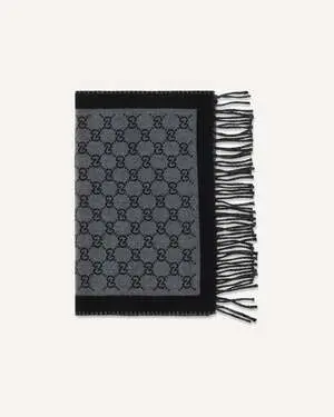 Gucci Gg Jacquard Wool Scarf