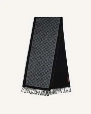 Gucci Gg Jacquard Wool Scarf