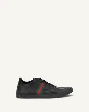 Gucci Stretch Coda Leather Sneakers - Black