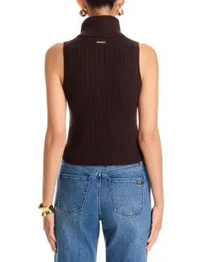 Michael Kors Wool Sleeveless Turtleneck Sweater