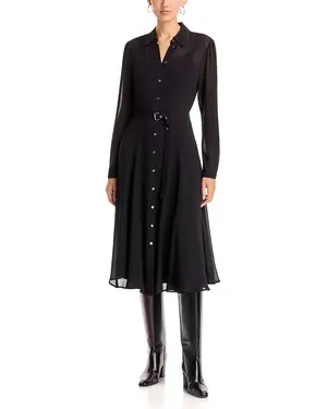 Michael Kors Belted Midi Shirt Dress