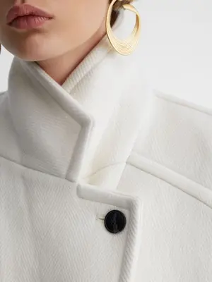ATELIER Wool-blend Double-breasted Relaxed Coat