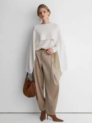 ATELIER Wool-cashmere Cape Knit Jumper