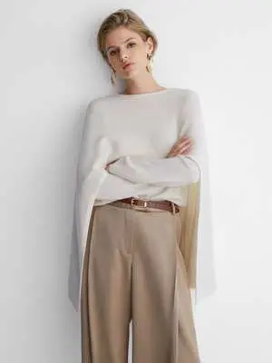 ATELIER Wool-cashmere Cape Knit Jumper
