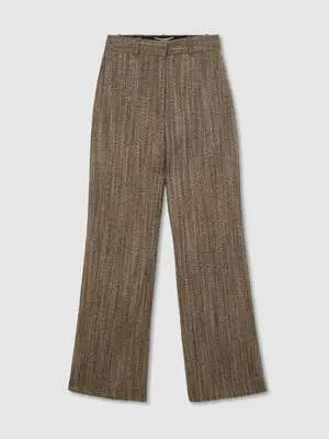 ATELIER Wool-blend Textured Wide-leg Trousers