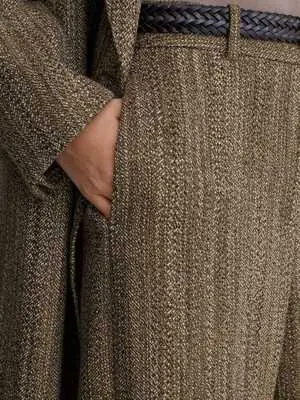 ATELIER Wool-blend Textured Wide-leg Trousers