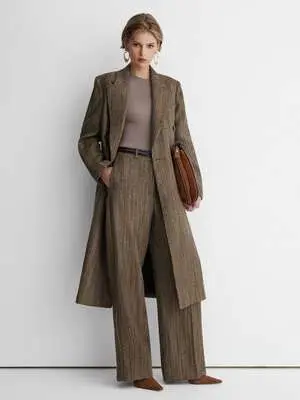 ATELIER Wool-blend Textured Wide-leg Trousers