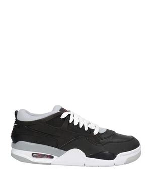 JORDAN Sneakers Charcoal Size Leather, Textile Fibers - Grey