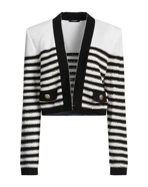Balmain Jacket Bright Size Viscose, Metallic Fiber - White