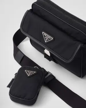 Prada Re-nylon And Saffiano Logo Shoulder Bag