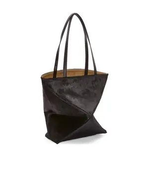 Loewe Puzzle Fold Tote In Hairy Calfskin
