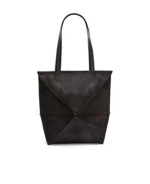 Loewe Puzzle Fold Tote In Hairy Calfskin