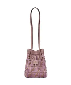 Fendi Origami Monogrammed Mini Bucket Bag - Pink