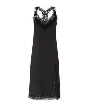 Pinko Lace-trimmed Slip Party Dress - Black