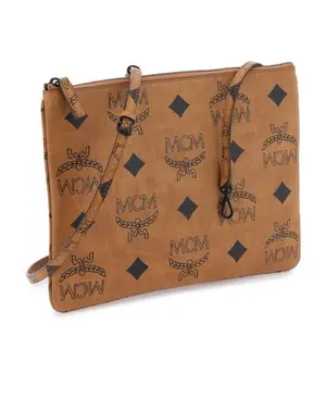 Mcm Aren Monogram-pattern Zipped Crossbody Bag