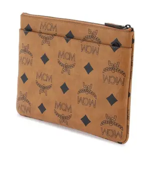 Mcm Aren Monogram-pattern Zipped Crossbody Bag