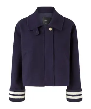 Pinko Short Cloth Pea Coat - Black