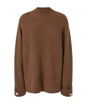 Pinko Ribbed-cuff Panelled Sweater - Brown