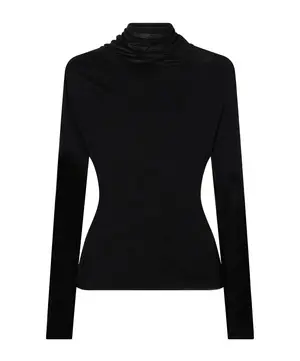 Victoria Beckham Mock-neck Top - Black