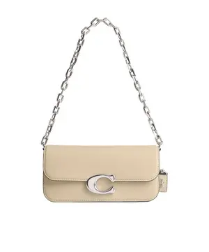 COACH Tabby Logo Plaque Shoulder Bag - Ivory