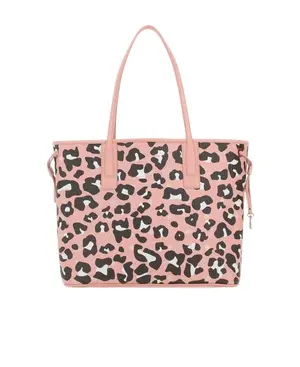 Mcm Leopard Print Drawtring Tote Bag