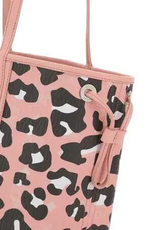 Mcm Leopard Print Drawtring Tote Bag